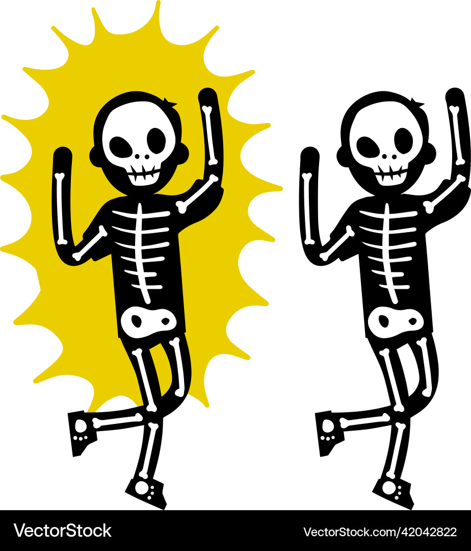 Electric Shock Skeleton Royalty Free Vector Image