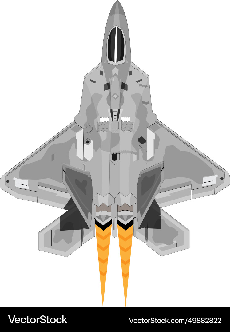 F-22 Raptor Vertical Climb Royalty Free Vector Image