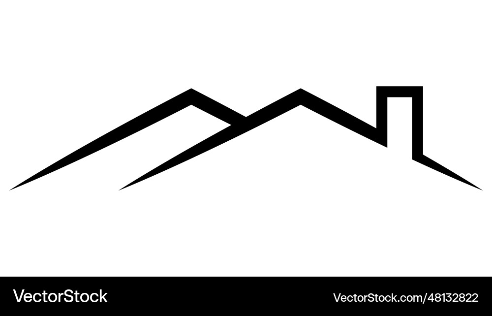 House roof construction logo roofing materials Vector Image