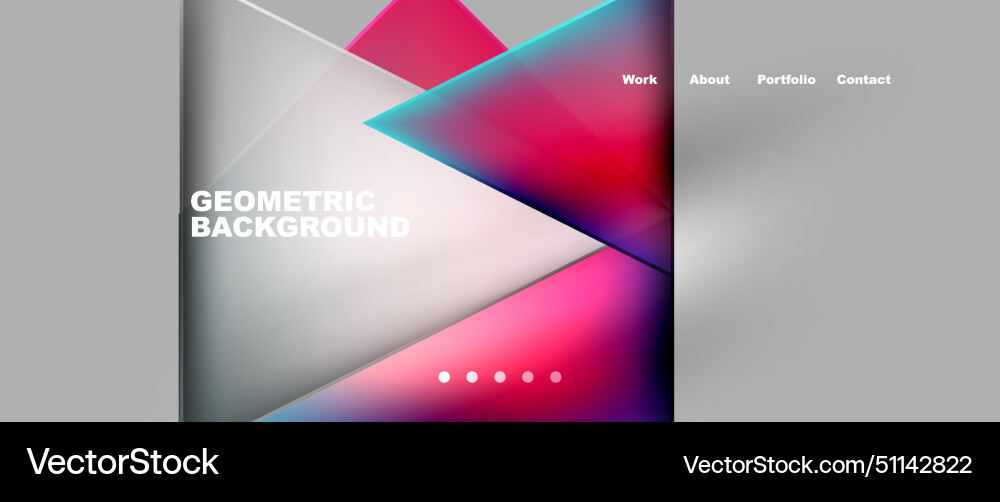 Metal triangles with colorful bright triangles Vector Image