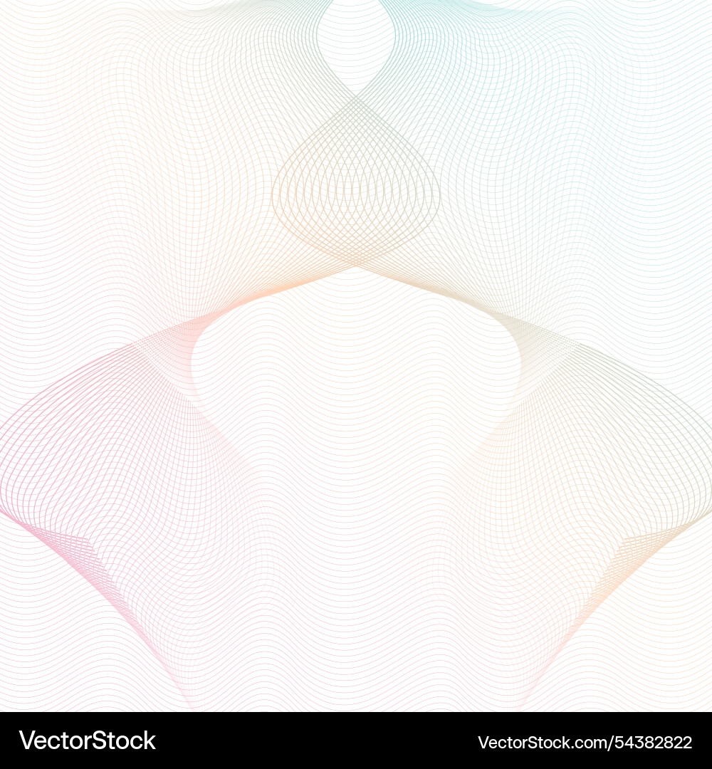 Red orange green guilloche watermark net pattern Vector Image