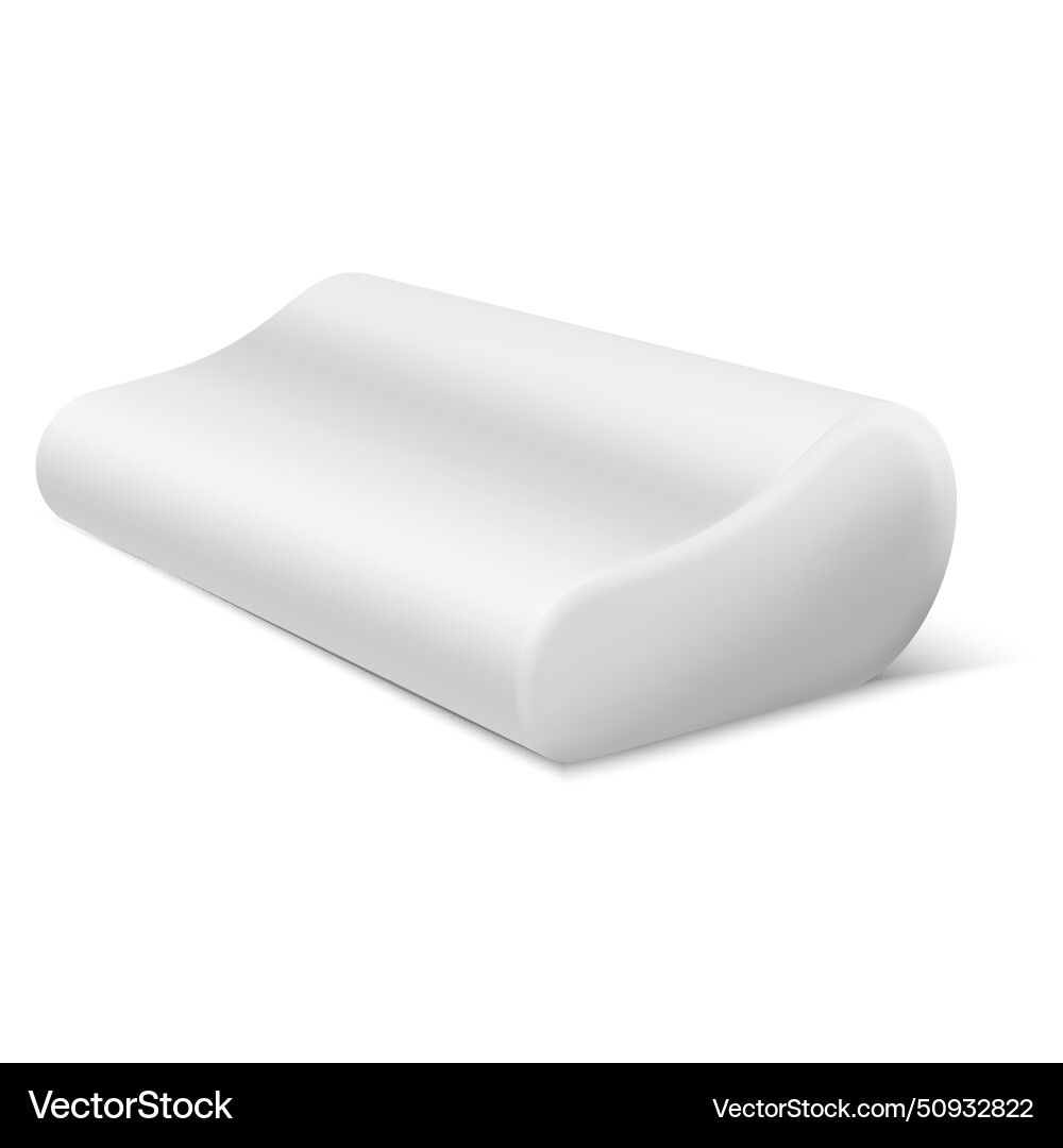 White orthopedic pillow for sleeping night Vector Image