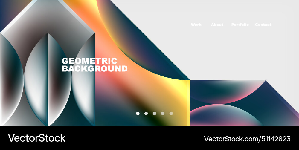 Abstract geometric shapes web design page Vector Image