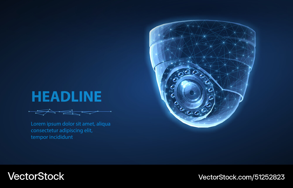 Dome security camera business monitoring Vector Image