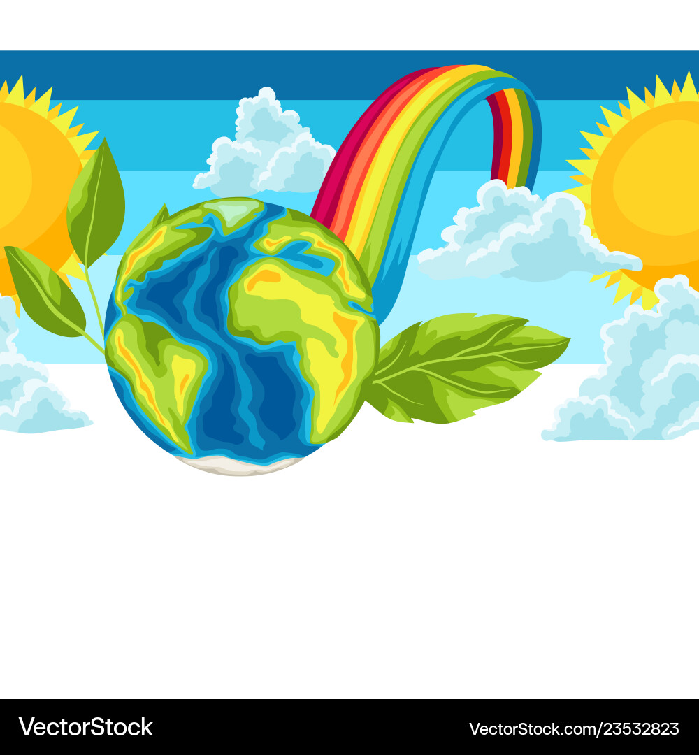 Earth Day Celebration Pattern Royalty Free Vector Image
