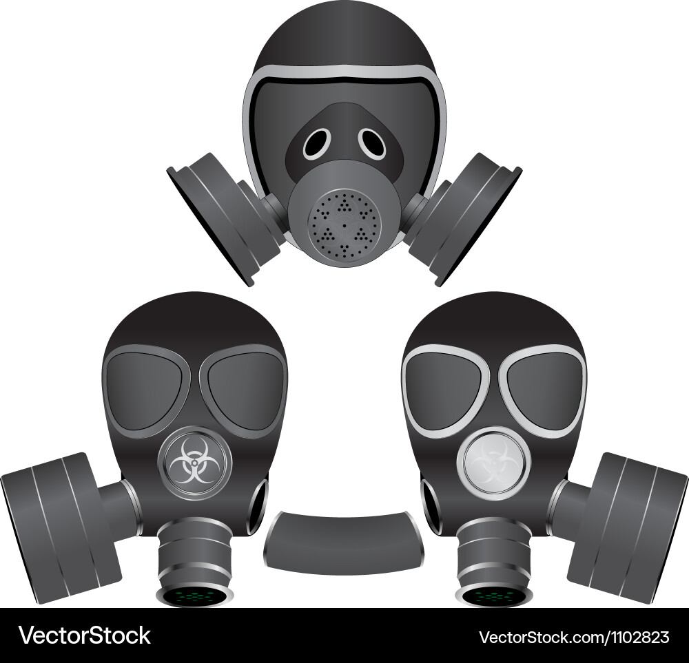 Gas masks Royalty Free Vector Image - VectorStock