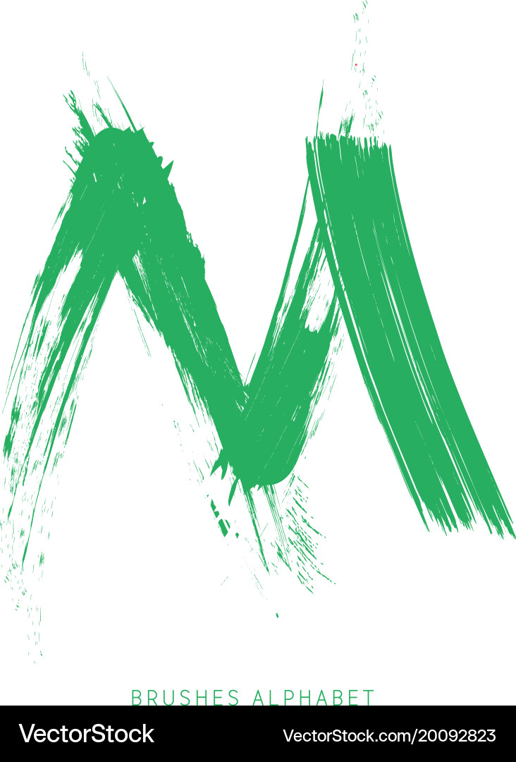 Letter m english alphabet created Royalty Free Vector Image