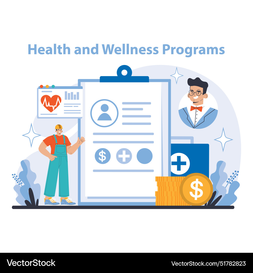 Management and support concept flat Royalty Free Vector