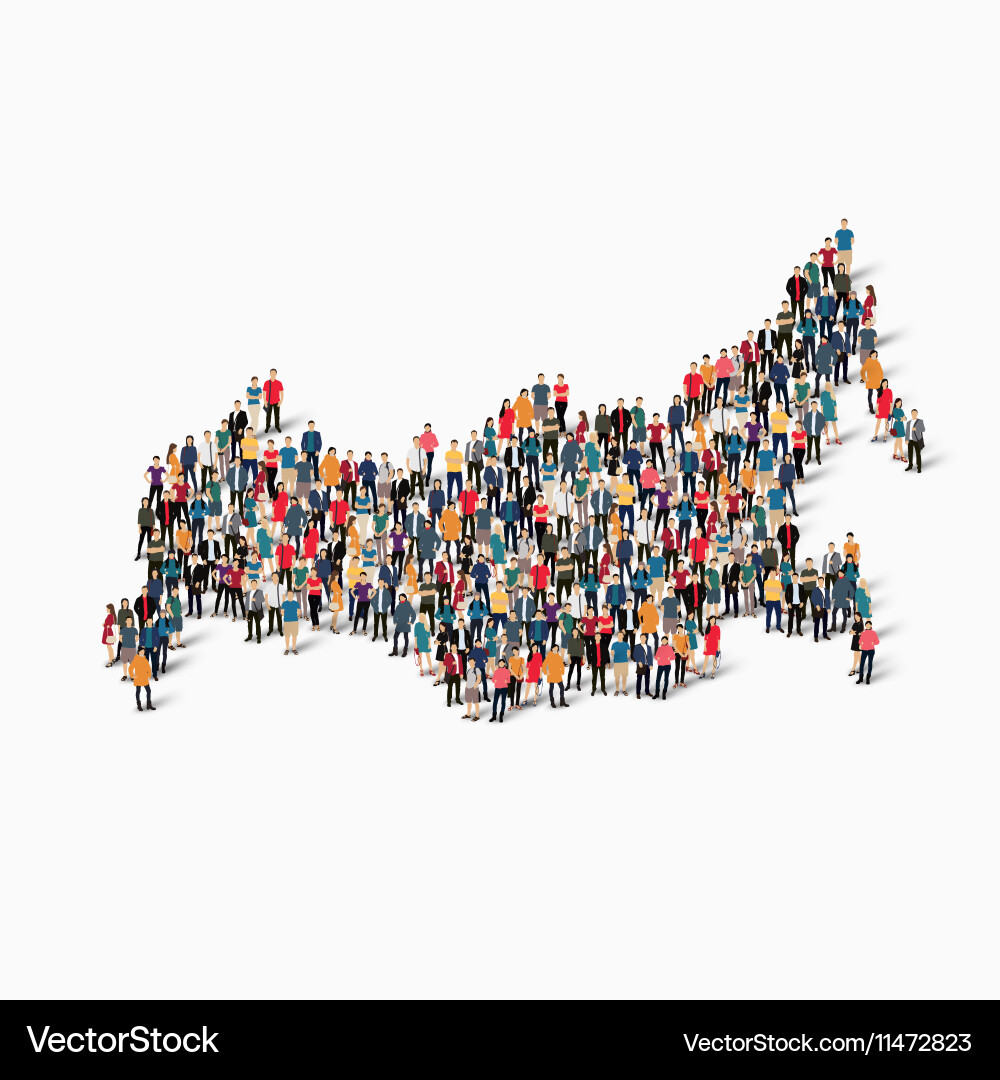 People map country russia Royalty Free Vector Image