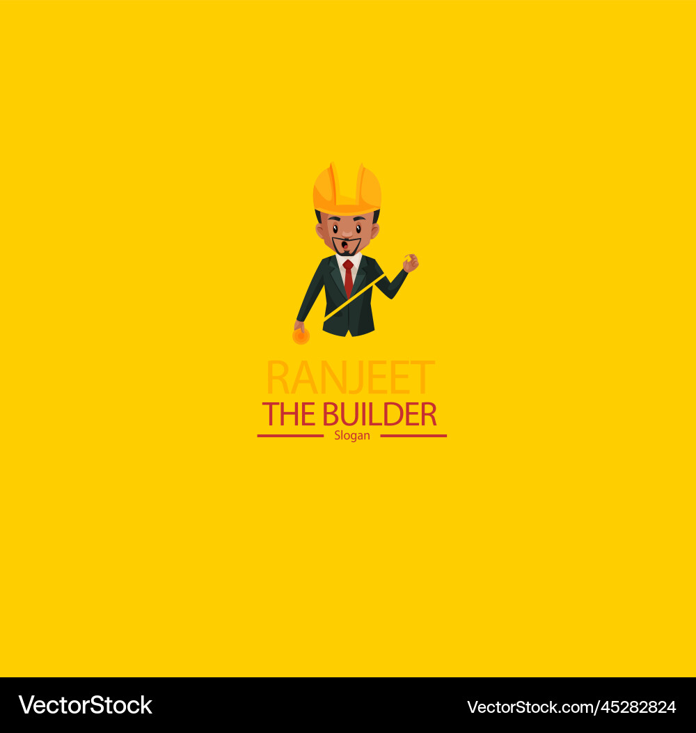 Builder mascot logo Royalty Free Vector Image - VectorStock
