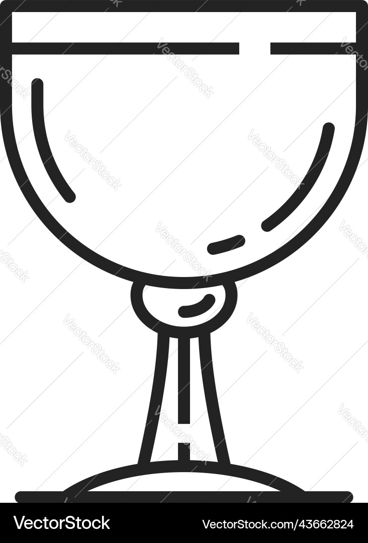 Communion chalice line art Royalty Free Vector Image