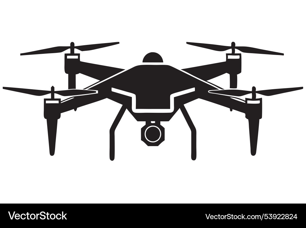 Drone silhouette Royalty Free Vector Image - VectorStock