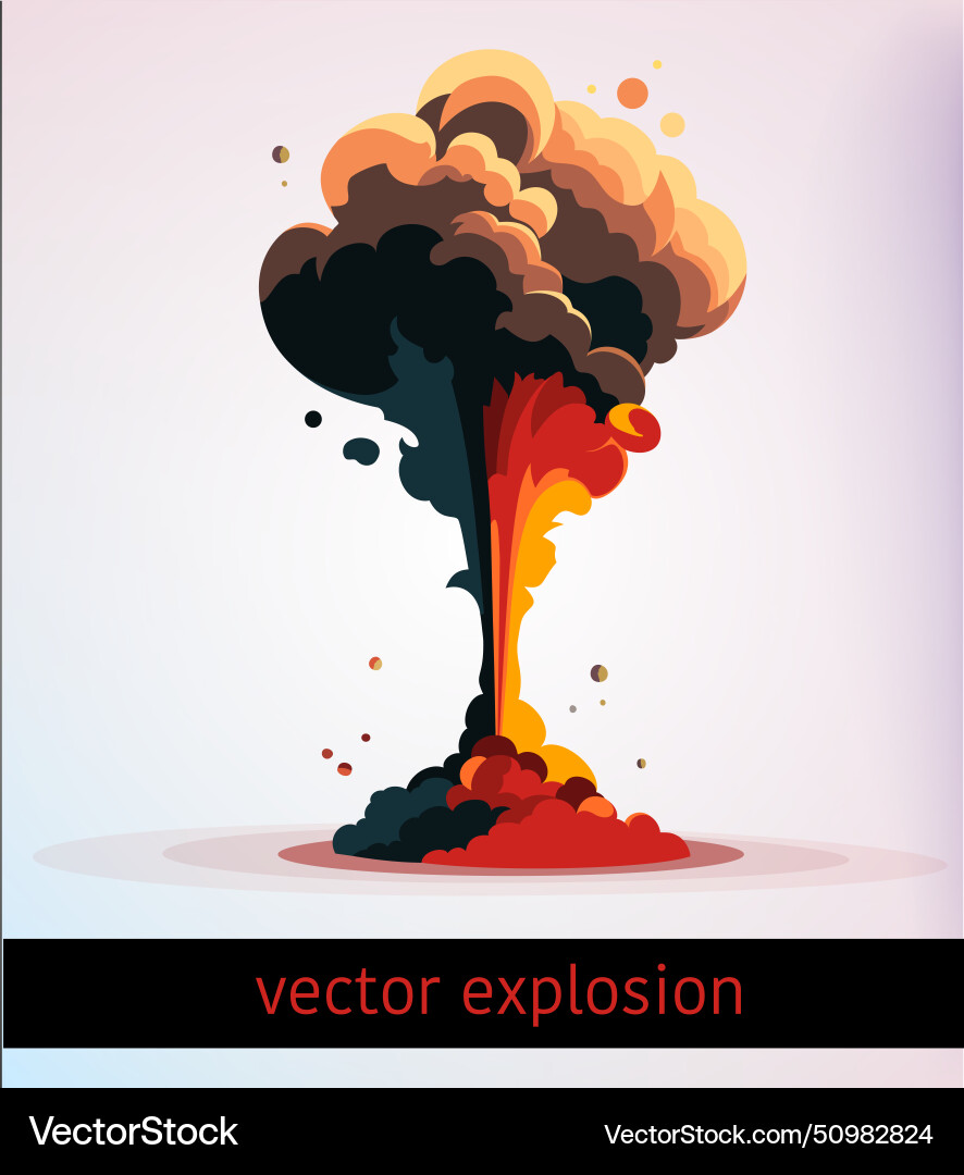 Explosion smoke from a bomb Royalty Free Vector Image
