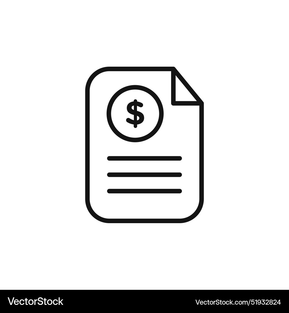 Financial invoice icon ideal for billing Vector Image