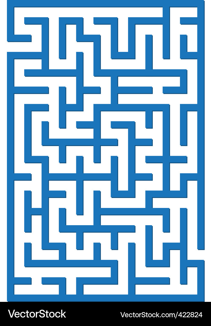 Intricate Labyrinth Maze Royalty Free Vector Image