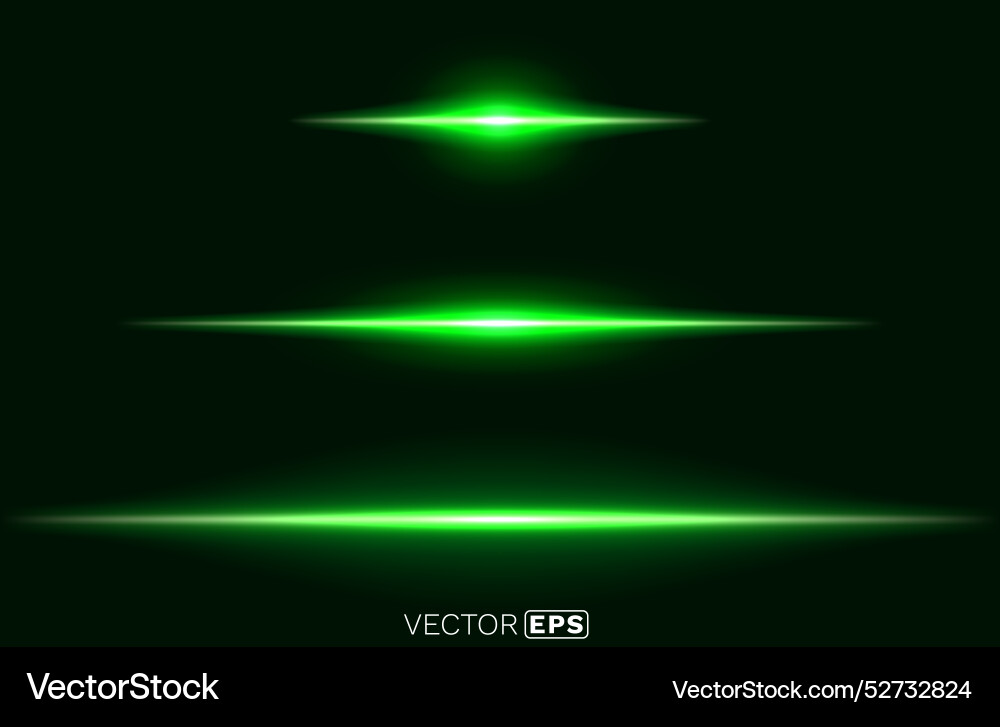 Laser light beam on black background Royalty Free Vector