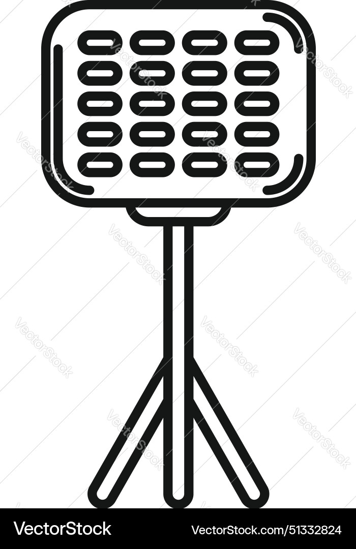Led studio light icon on white background Vector Image