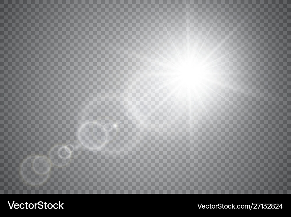 Sunlight Lens Flare Effect Royalty Free Vector Image