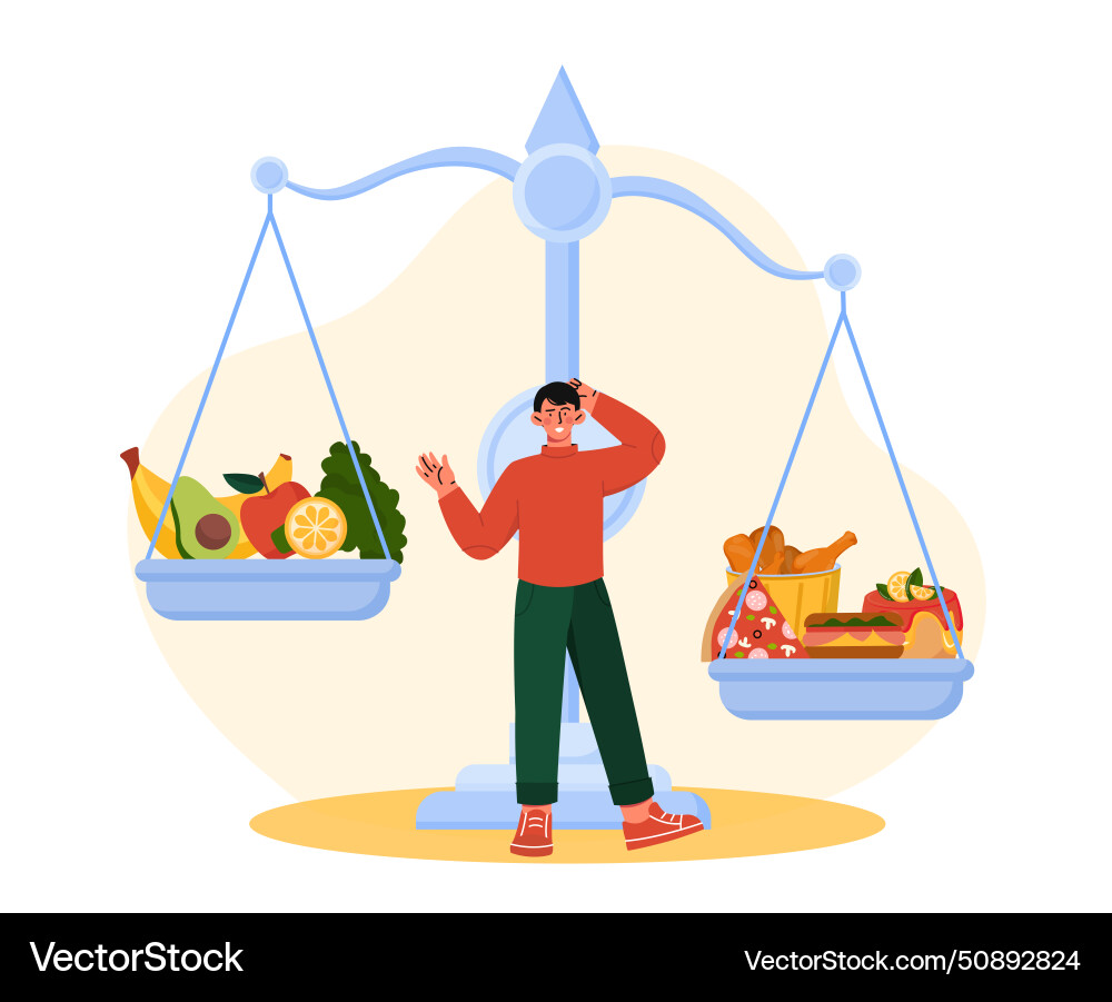 Useful and useless food Royalty Free Vector Image