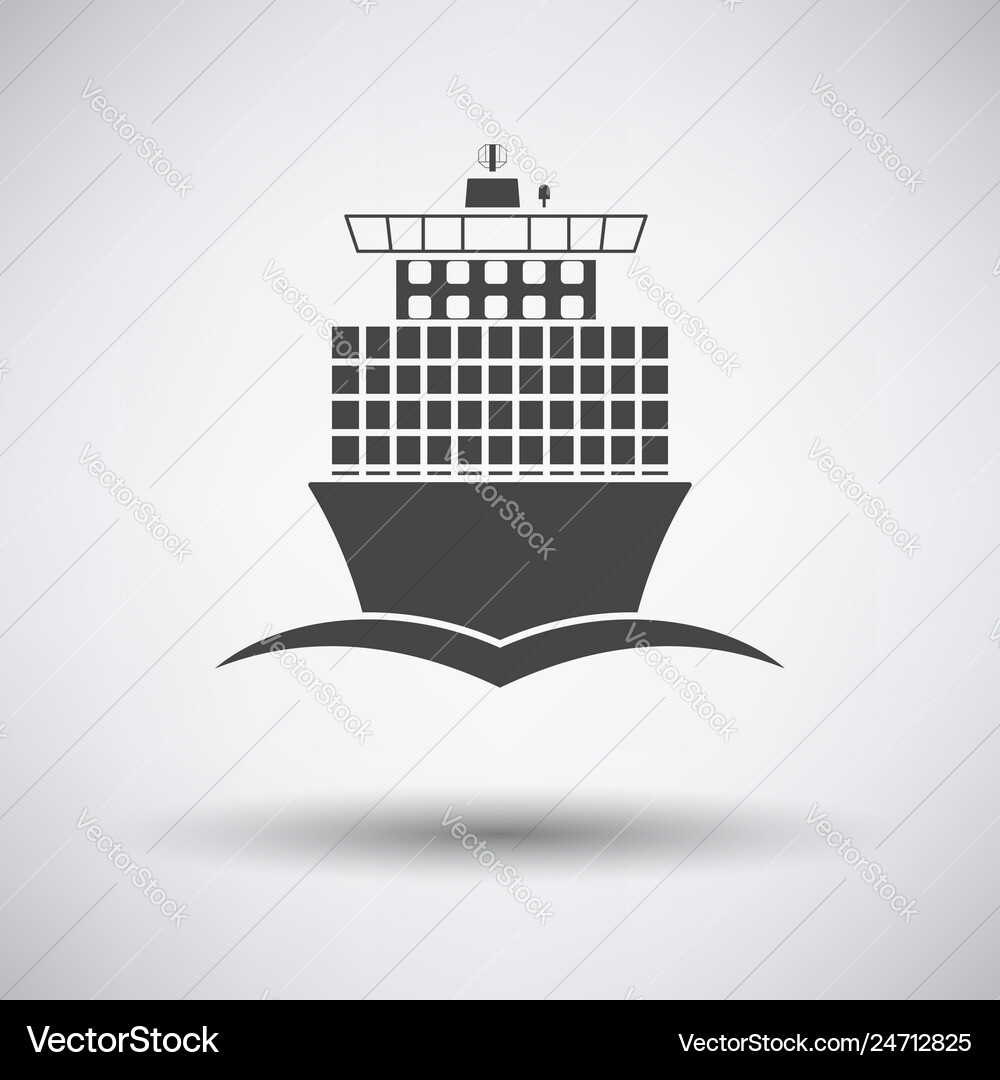 Container ship icon front view Royalty Free Vector Image