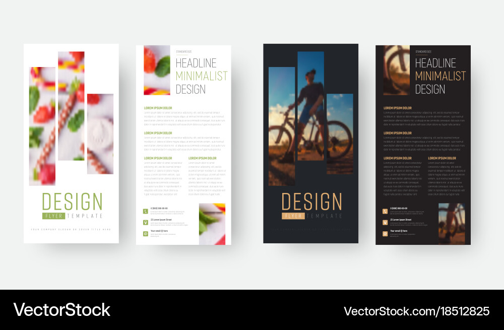 Design a vertical flyer with rectangle Royalty Free Vector