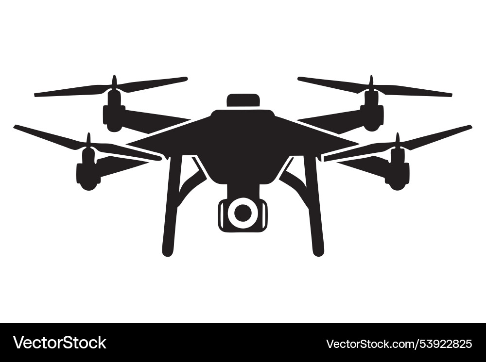 Drone silhouette Royalty Free Vector Image - VectorStock