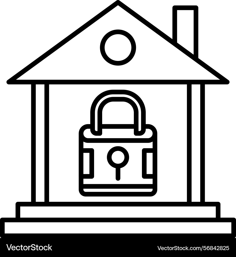 Home lock icon Royalty Free Vector Image - VectorStock
