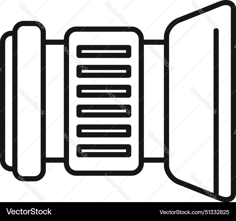 Line art of a camera lens Royalty Free Vector Image