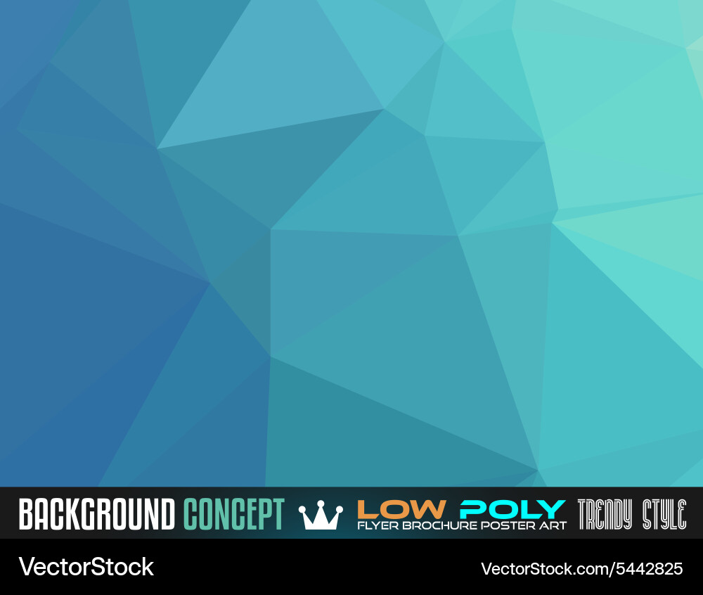 Low poly art background for your polygonal flyer Vector Image