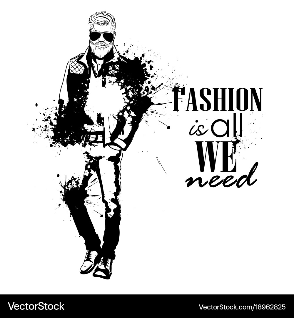 Man model Royalty Free Vector Image - VectorStock