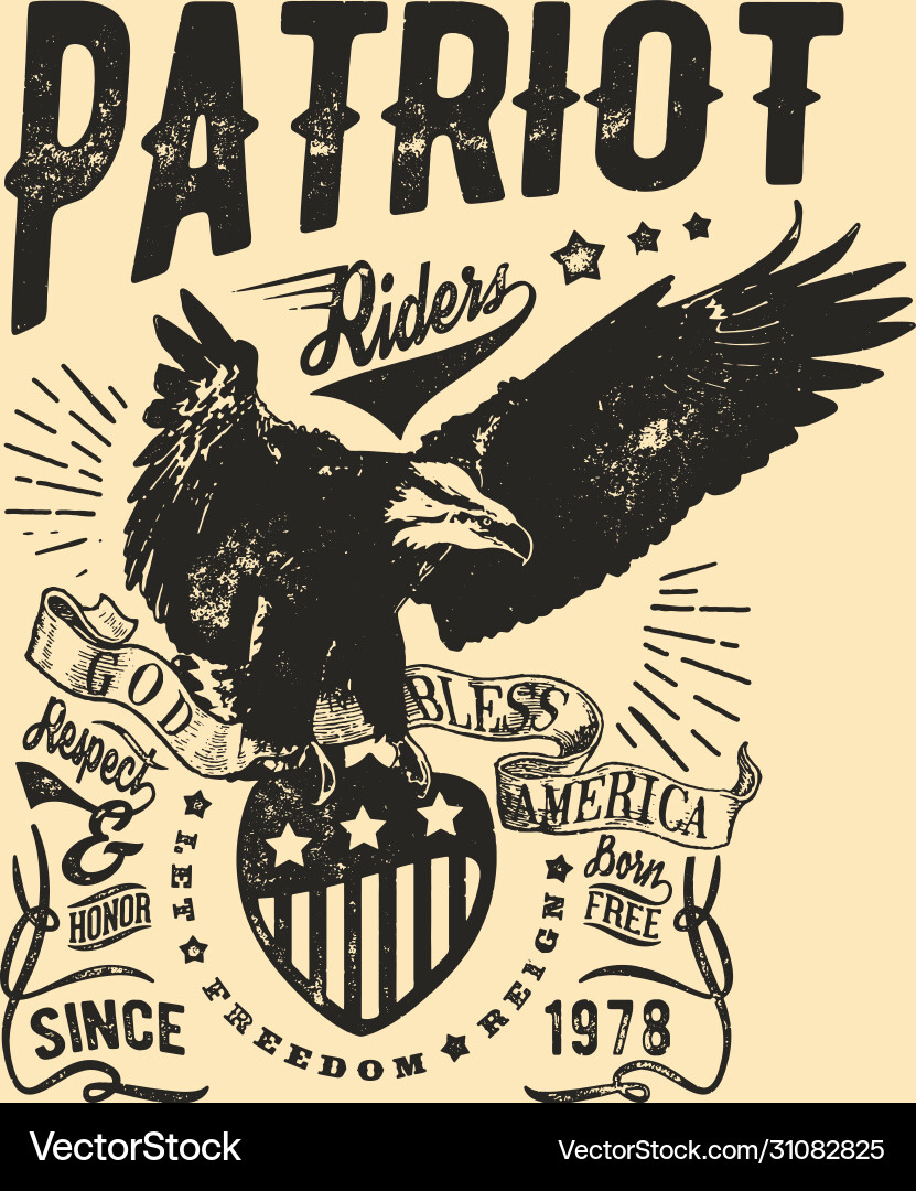 Patriot riders Royalty Free Vector Image - VectorStock