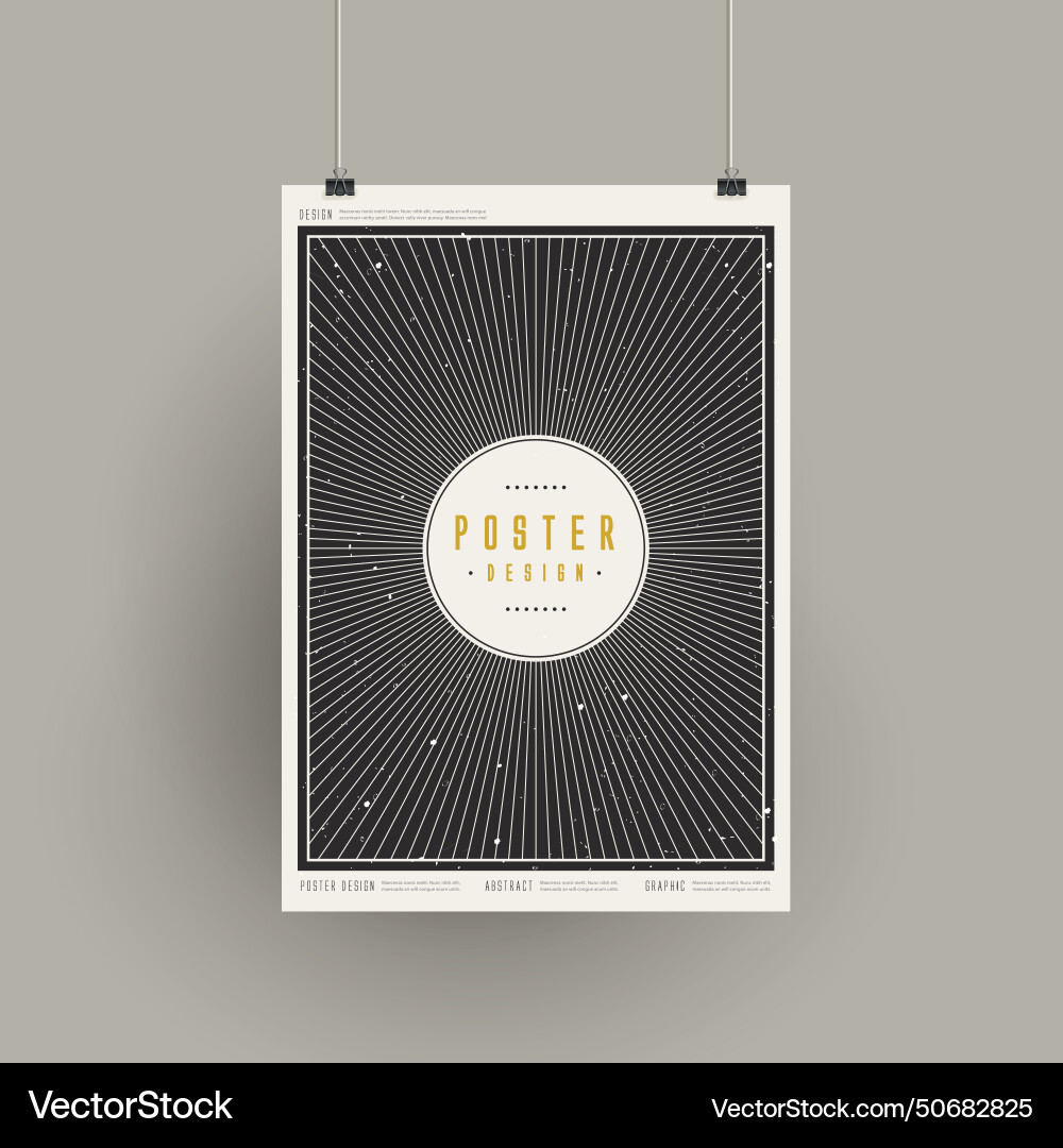 Trendy geometric element poster design Royalty Free Vector