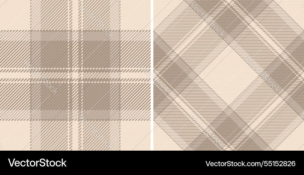Elegant neutral plaid patterns perfect Royalty Free Vector