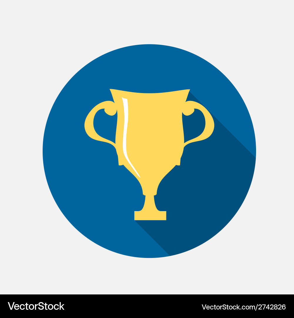 Golden cup icon Royalty Free Vector Image - VectorStock
