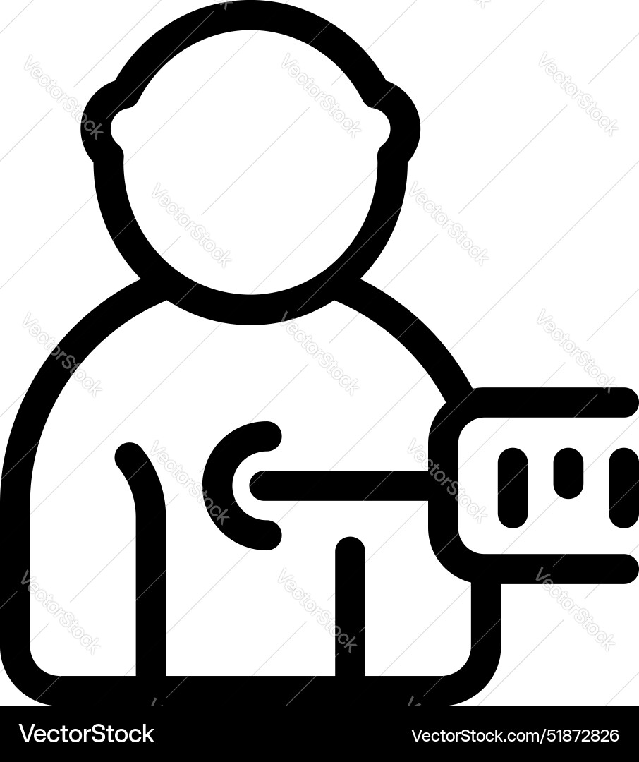Patient getting injection in arm by doctor Vector Image