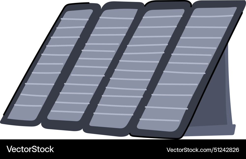 Renewable solar panel cartoon Royalty Free Vector Image
