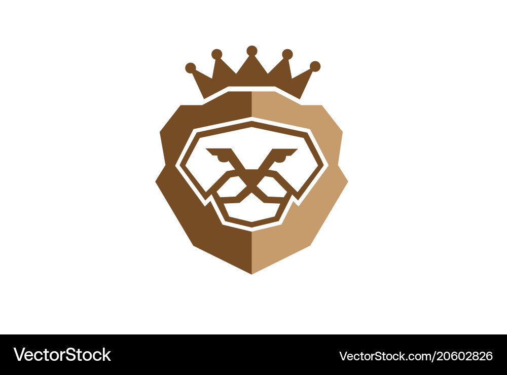 König Löwe Logo Lizenzfreies Vektorbild - VectorStock