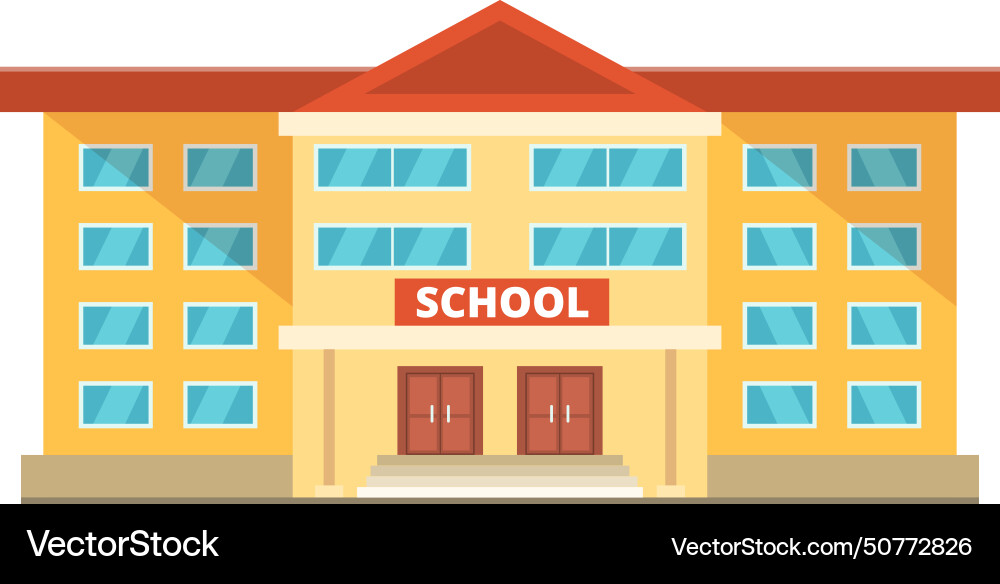 School building education symbol academic Vector Image