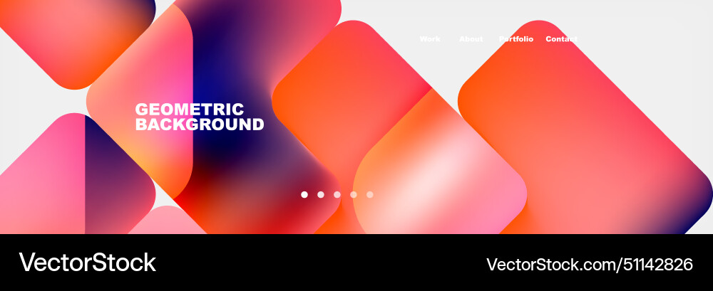 Square internet web page design template Vector Image