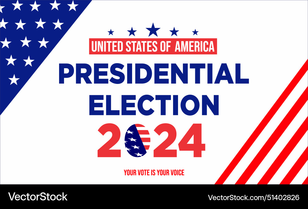Us election 2024 campaign with usa flag Royalty Free Vector