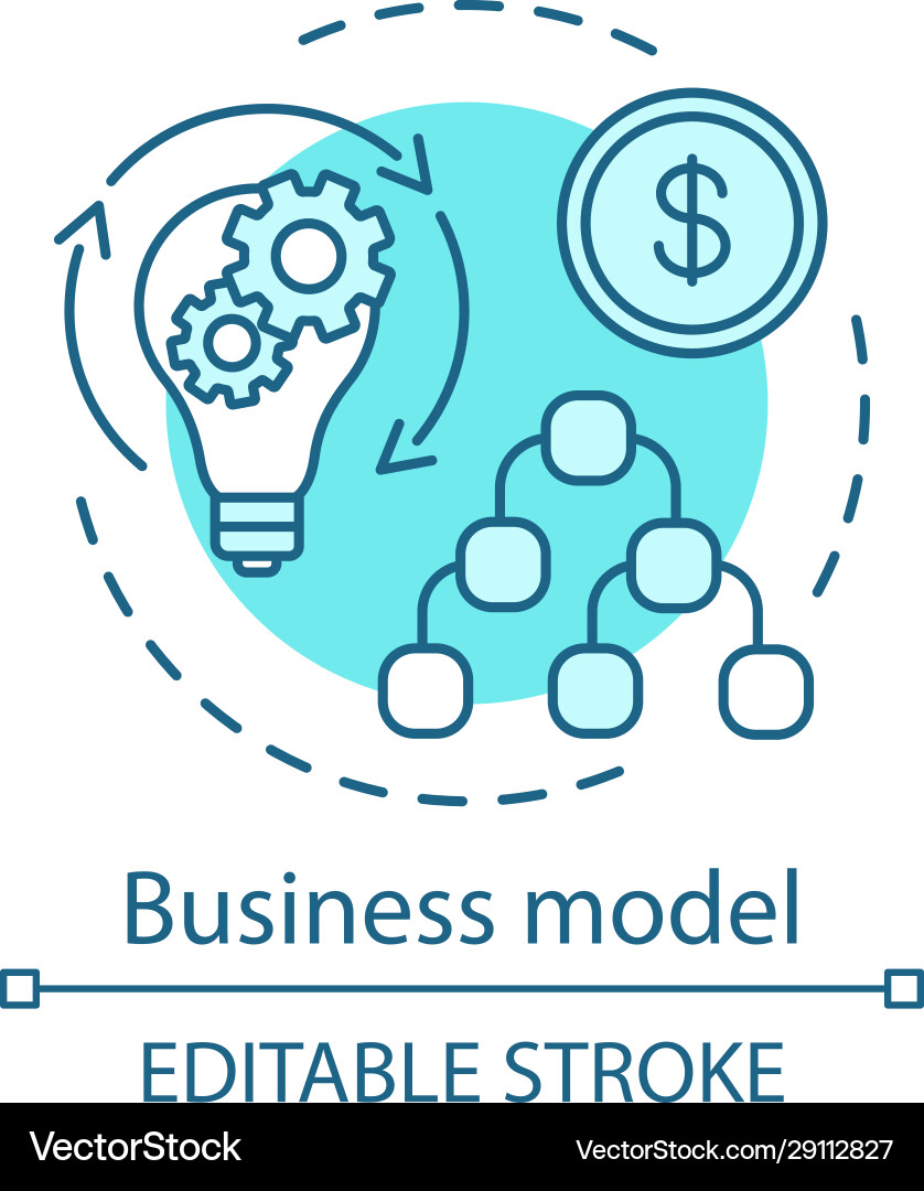 Business model concept icon Royalty Free Vector Image
