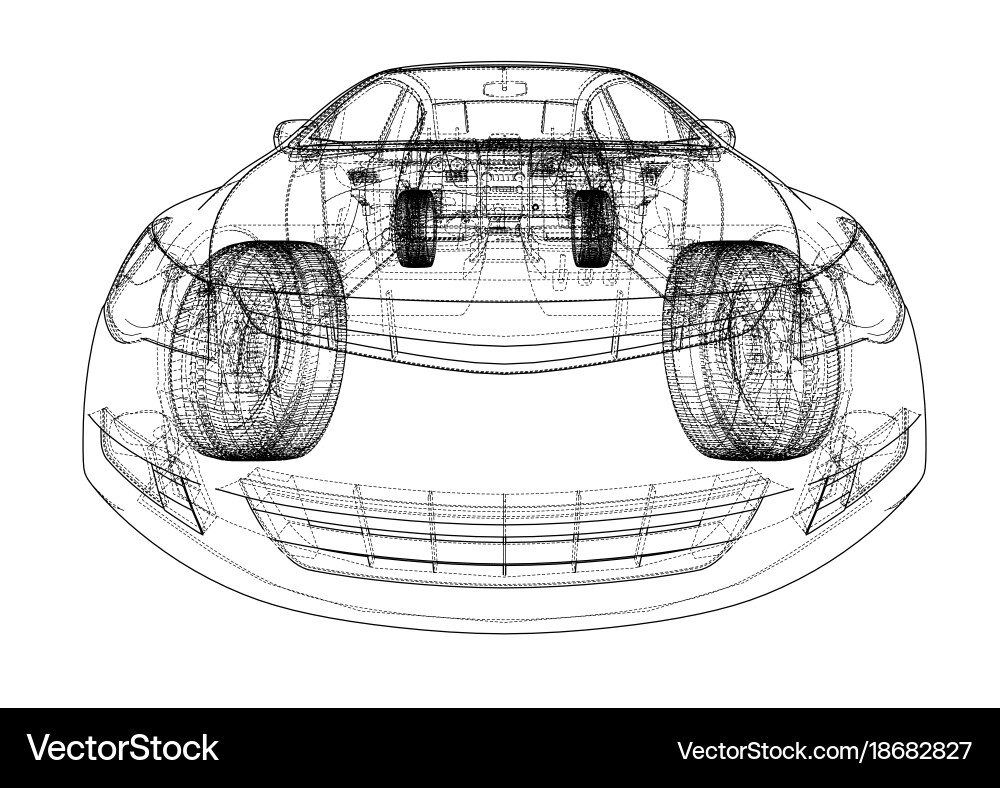 Car sketch Royalty Free Vector Image - VectorStock
