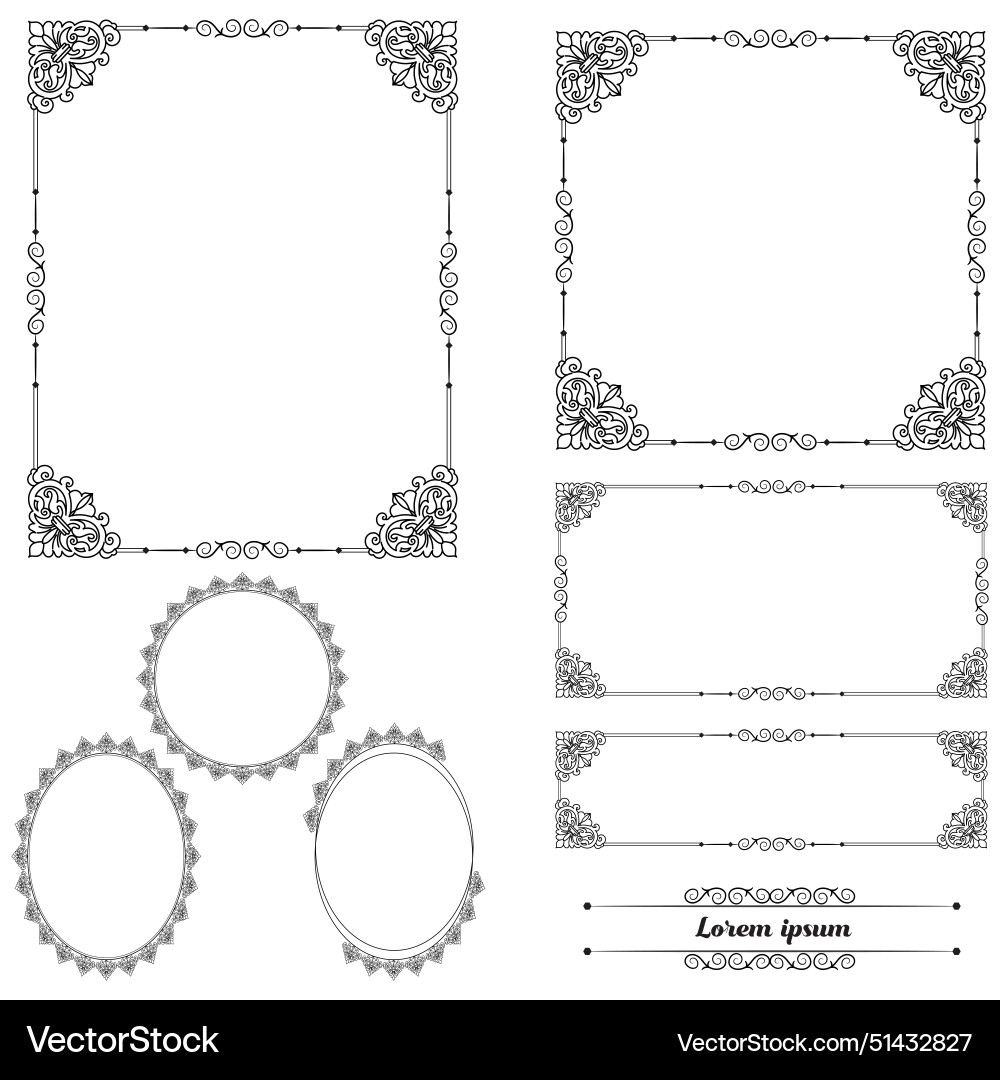 Corner frame border Royalty Free Vector Image - VectorStock