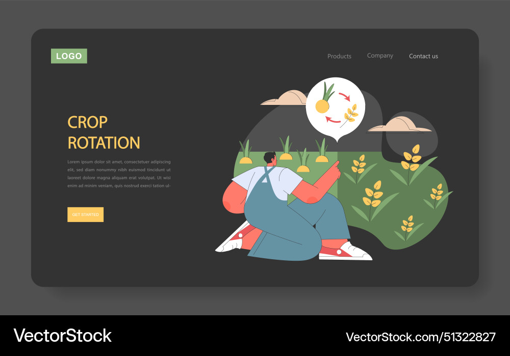 Crop rotation concept Royalty Free Vector Image