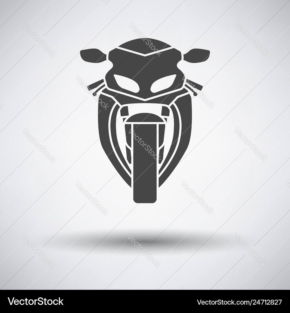 Motorcycle icon front view Royalty Free Vector Image