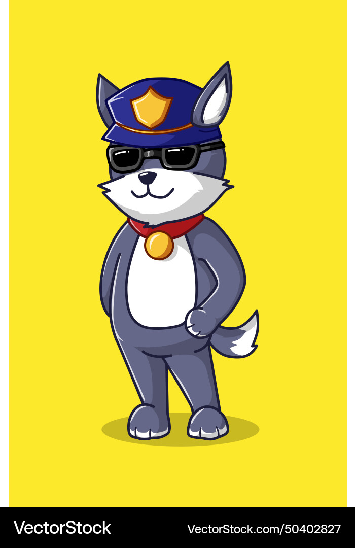 Police dog cartoon Royalty Free Vector Image - VectorStock