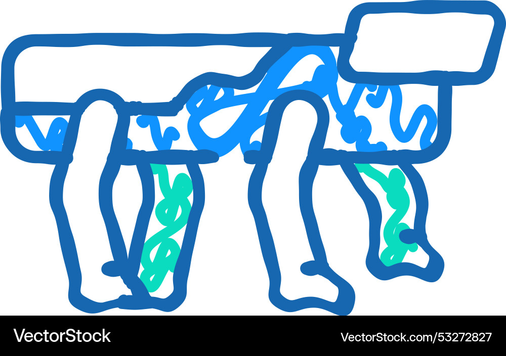 Robodog robot icon doodle Royalty Free Vector Image