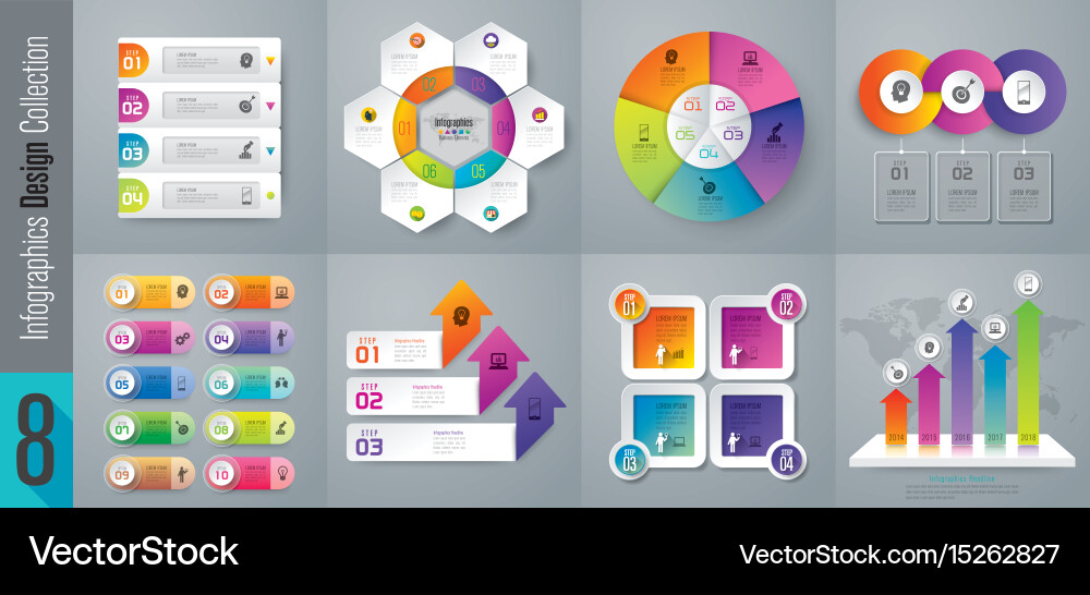 Set of infographics design Royalty Free Vector Image