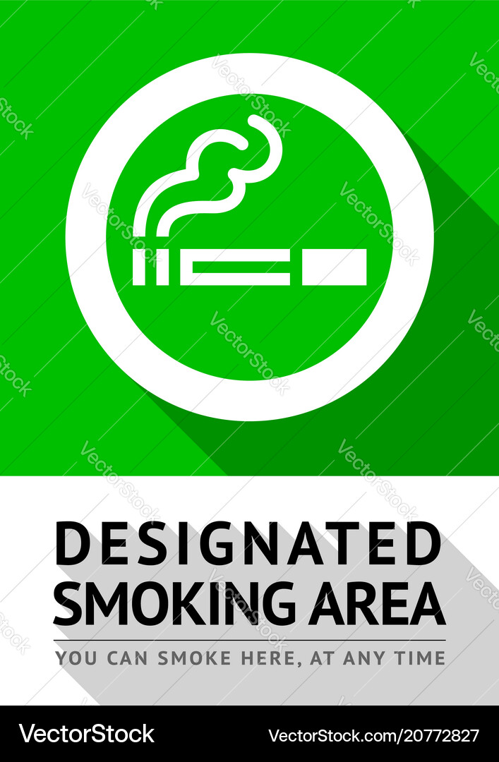 Smoking area poster Royalty Free Vector Image - VectorStock