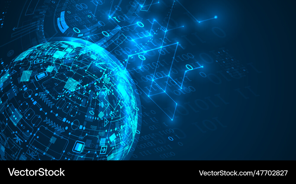 Sphere theme digital technology isometric Vector Image